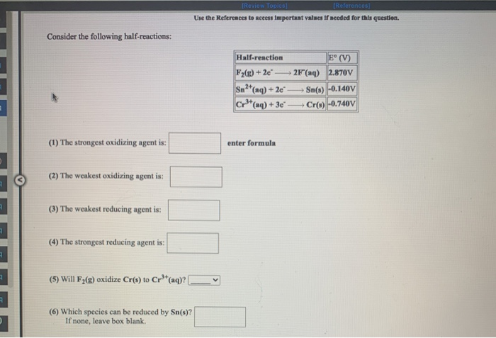 Solved [Review Topics] [References Use the References to | Chegg.com