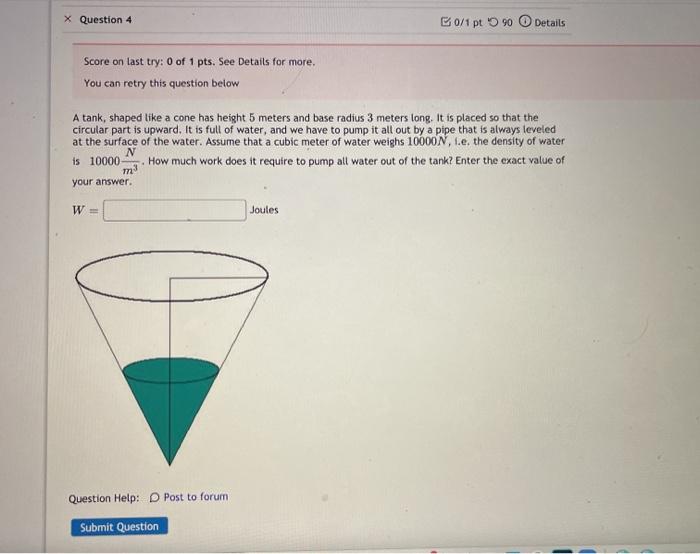 Solved X Question 4 B0 1 Pt 90 O Details Score On Last Try
