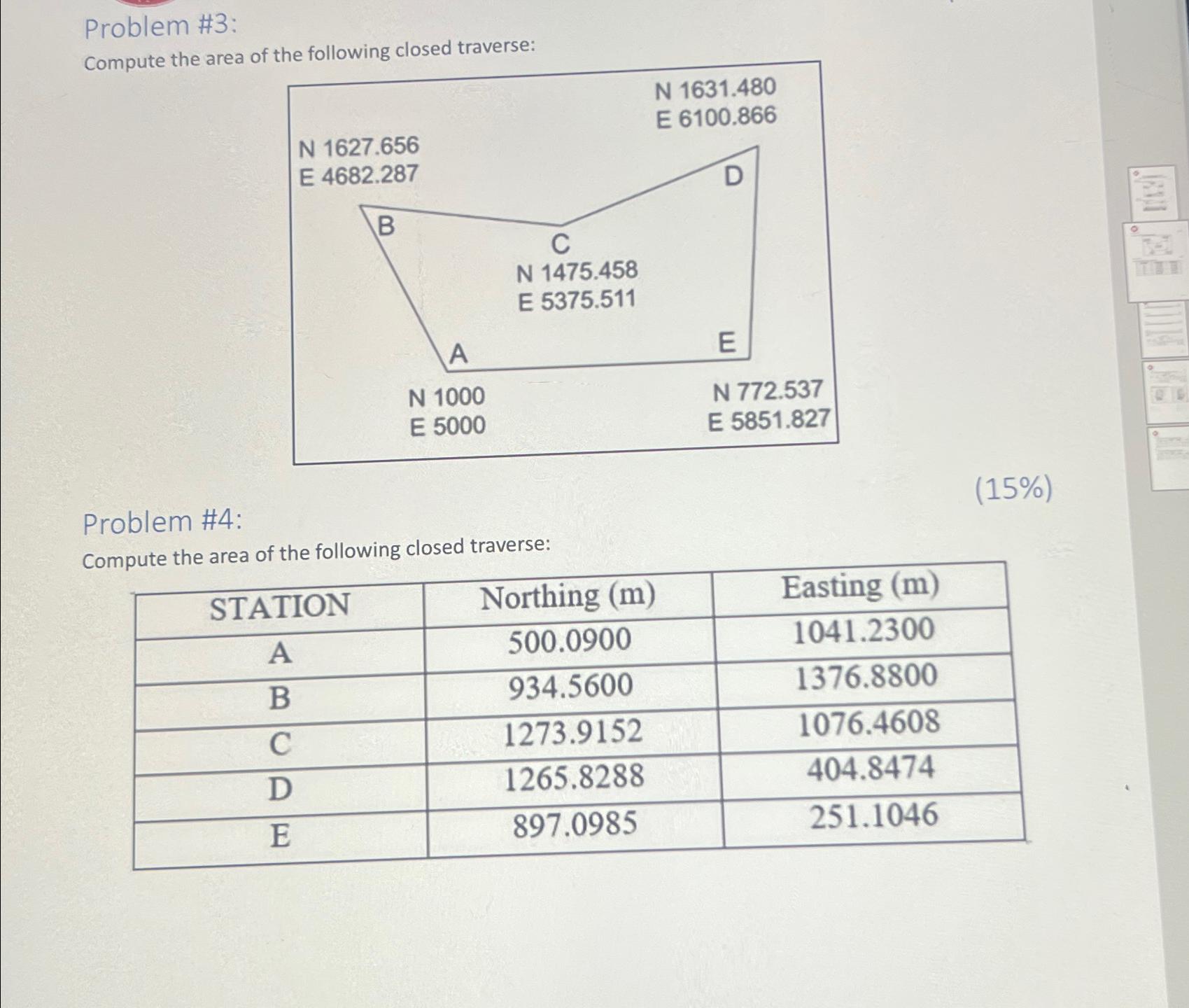 Solved Problem #3:Compute the area of the following closed | Chegg.com