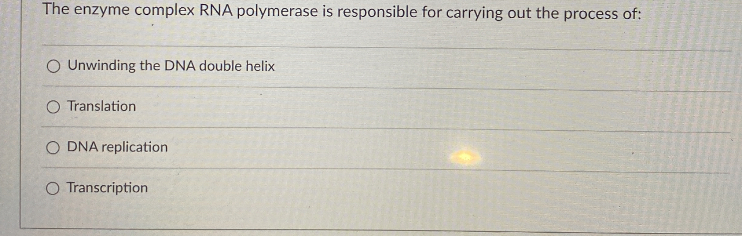 Solved The enzyme complex RNA polymerase is responsible for | Chegg.com