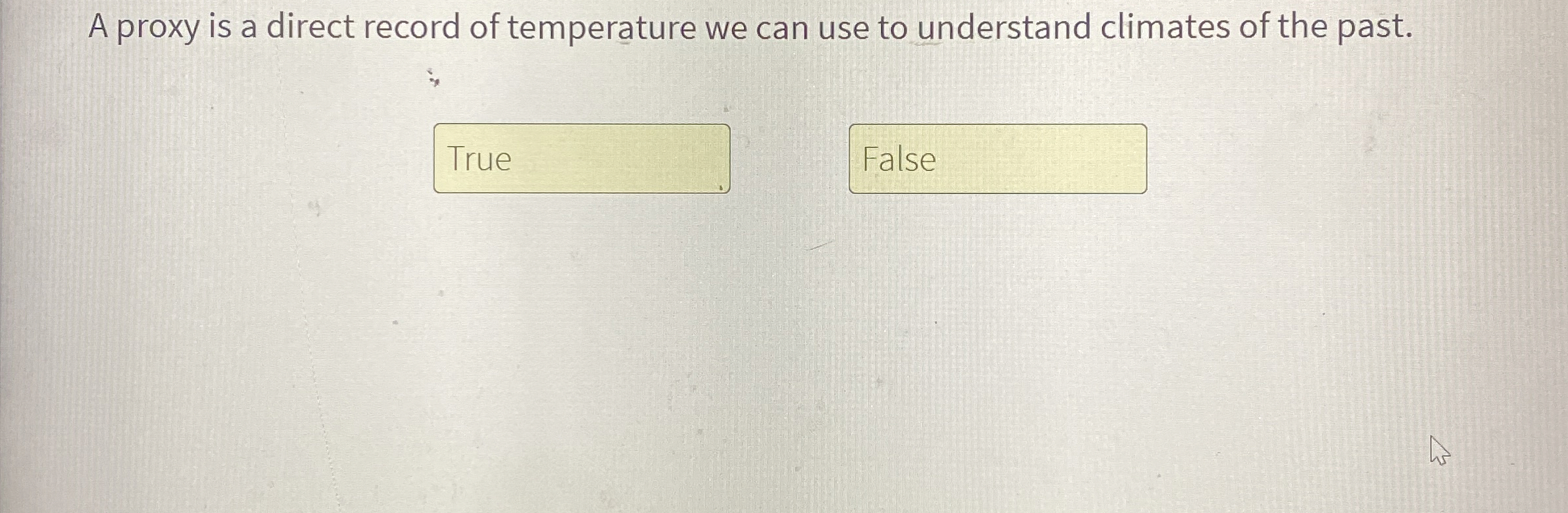 Solved A proxy is a direct record of temperature we can use | Chegg.com