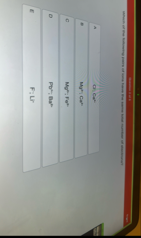 Solved Gusethen 2 ﻿ef 8Whioh of the following pairs of fons | Chegg.com