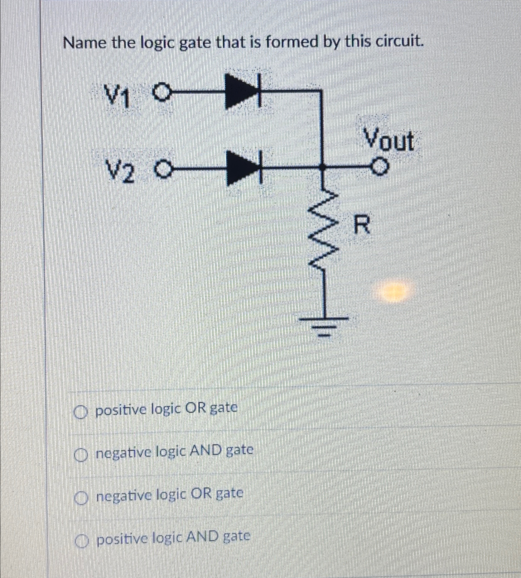 Solved Name the logic gate that is formed by this | Chegg.com
