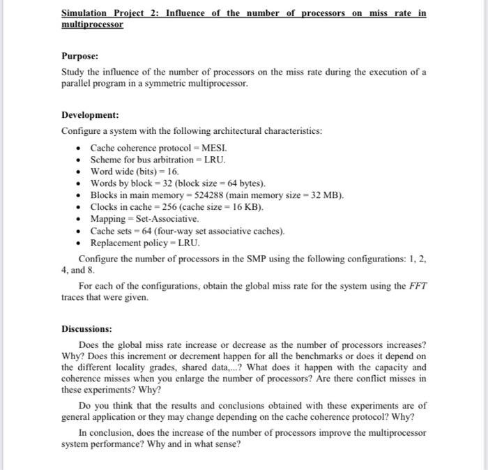 Solved Simulation Project 2: Influence of the number of | Chegg.com