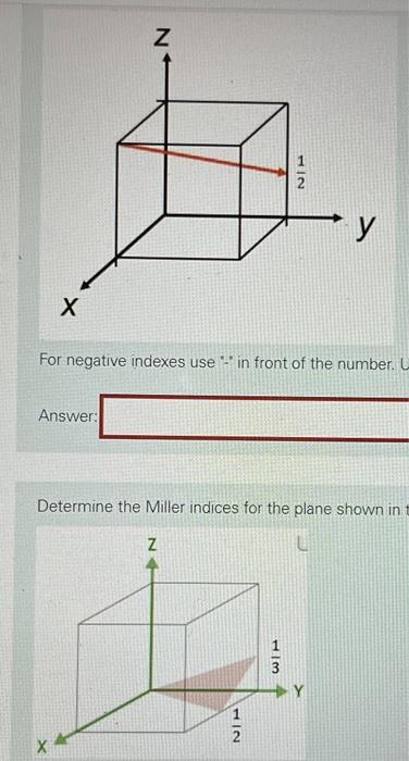 Solved determine the indices for the direction shown in rhe | Chegg.com