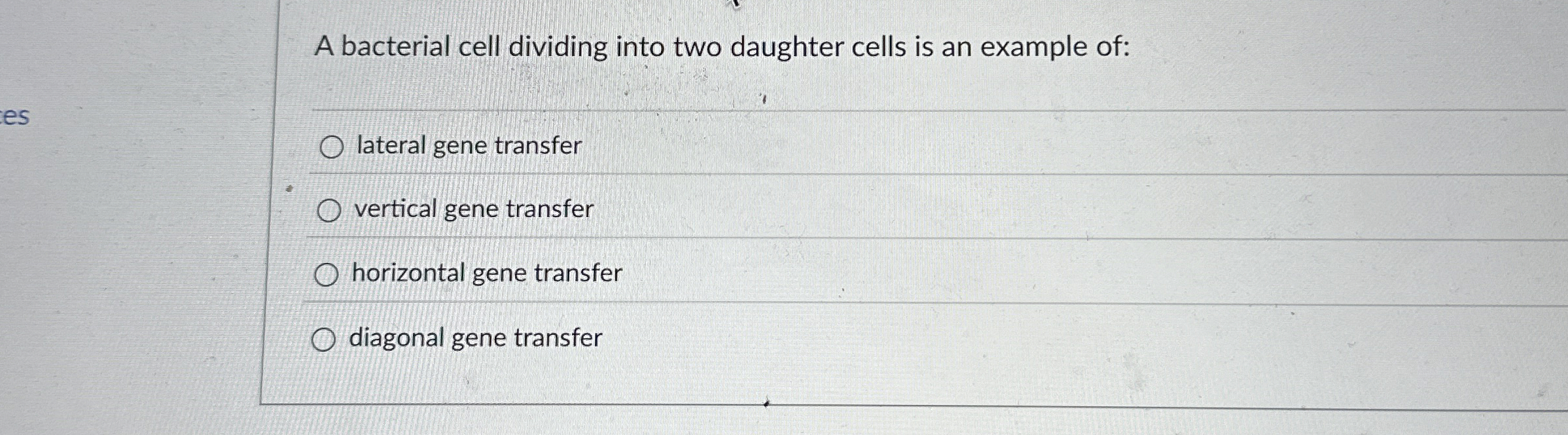 Solved A bacterial cell dividing into two daughter cells is | Chegg.com