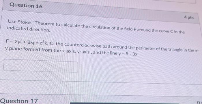 Solved Use Stokes' Theorem to calculate the circulation of | Chegg.com