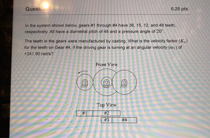 Solved In the system shown below, gears A1 through #4 have | Chegg.com