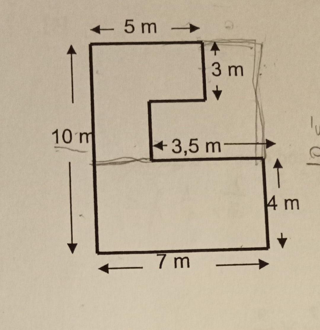 Solved Calculate the area and the perimeter of the floor | Chegg.com