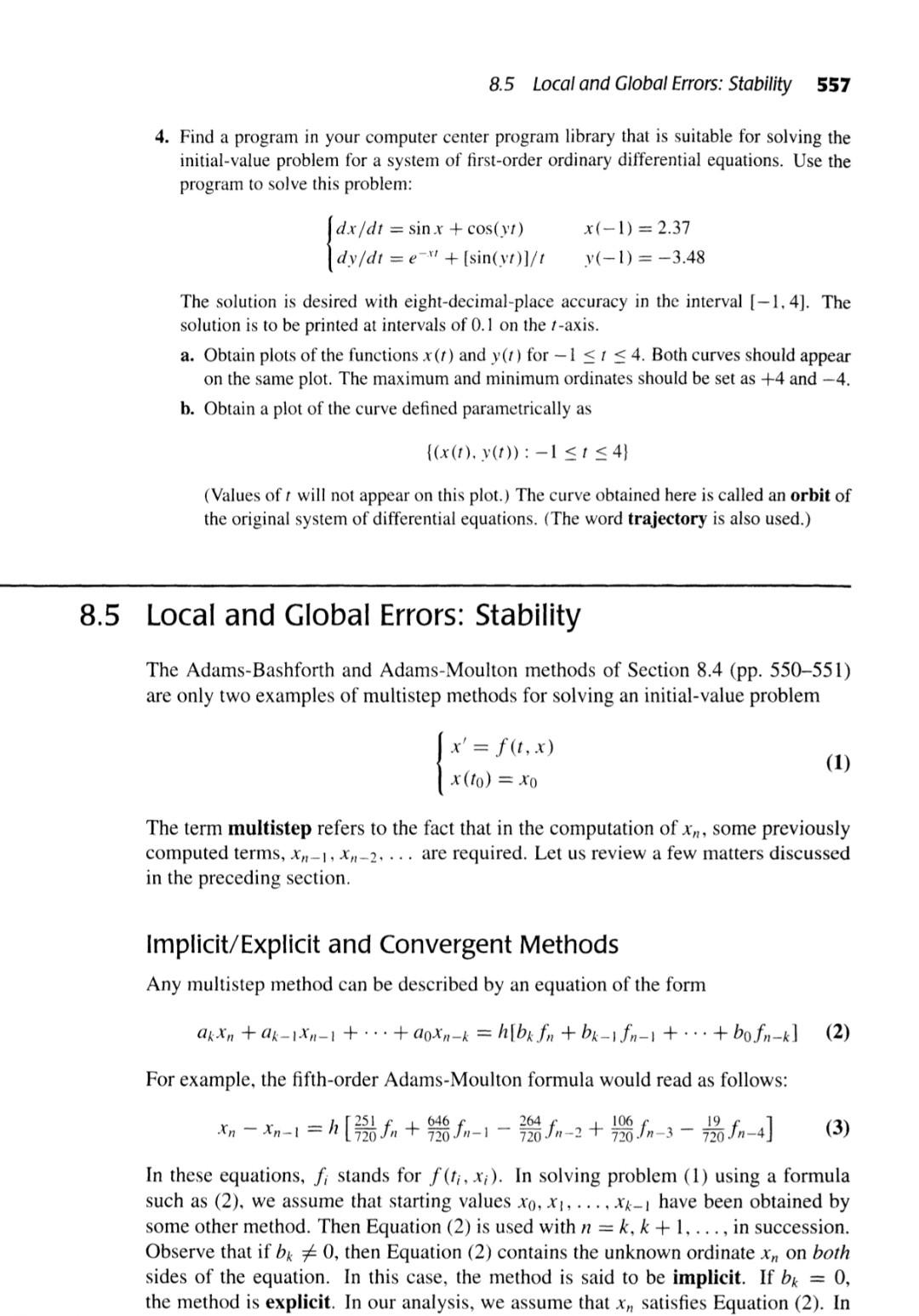 Solved 4. Consider the multistep method | Chegg.com
