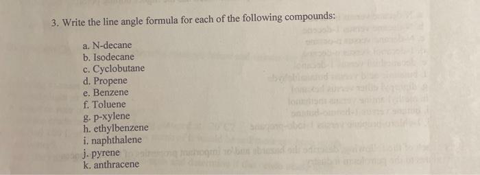 Solved 3. Write the line angle formula for each of the | Chegg.com
