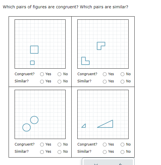 Solved Which pairs of figures are congruent? Which pairs are | Chegg.com