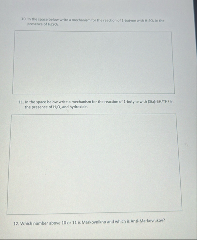 Solved In the space below write a mechanium for the reaction | Chegg.com