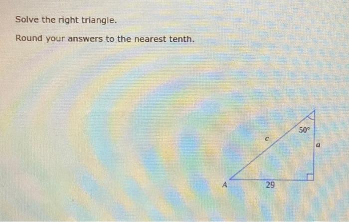 Solved Solve for x in the triangle. Round your answer to the | Chegg.com