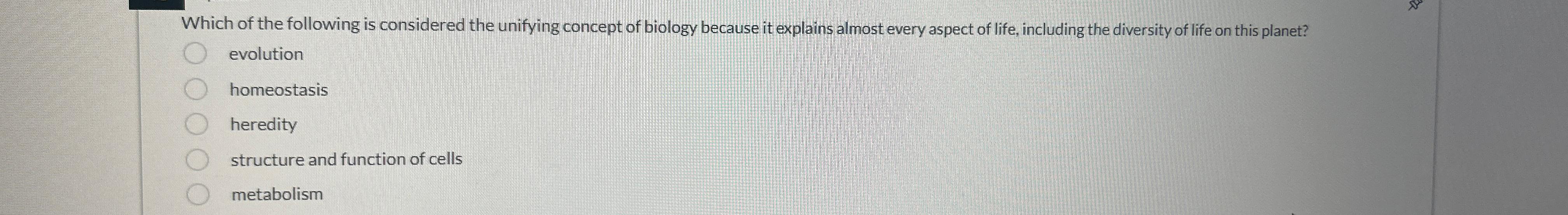 Solved Which of the following is considered the unifying | Chegg.com
