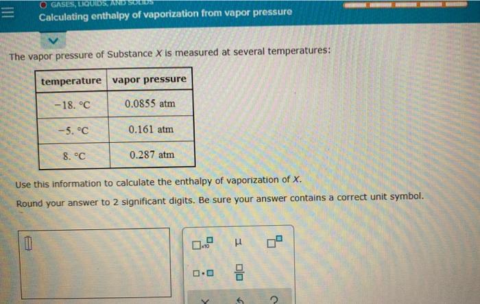 Solved O GASES, LIQUIDS, AND SOLIDS Calculating enthalpy of | Chegg.com