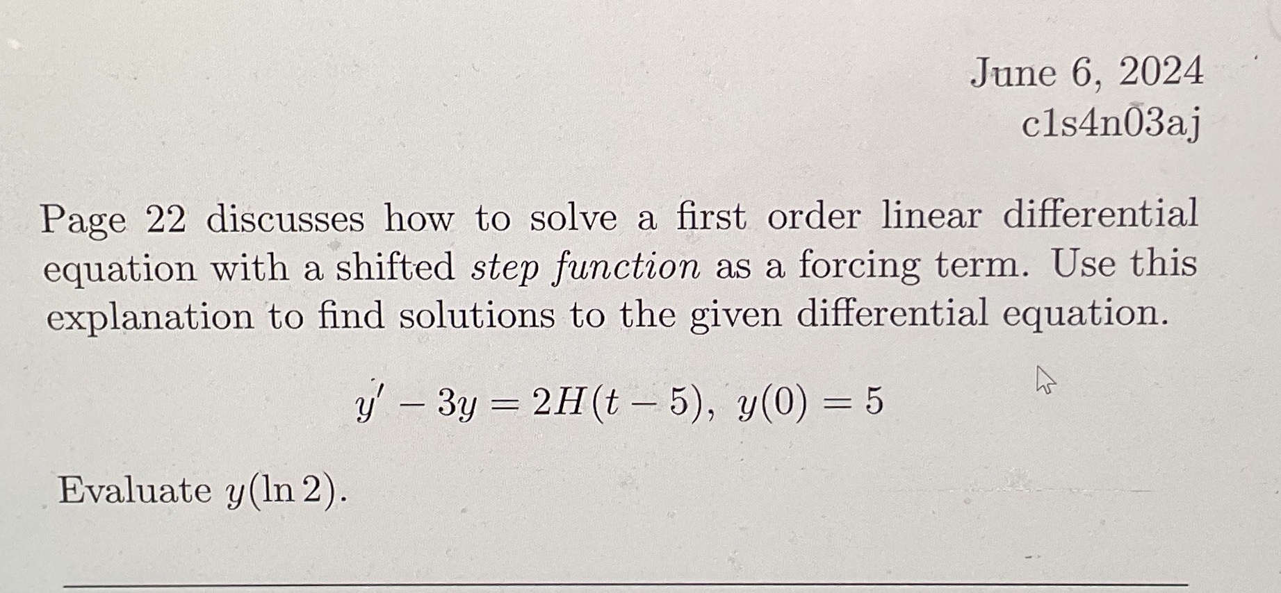 Solved June 6, 2024c1s4n003ajPage 22 ﻿discusses how to solve | Chegg.com