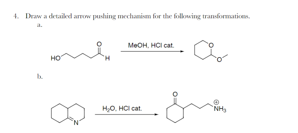 Solved Draw a detailed arrow pushing mechanism for the | Chegg.com