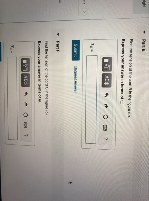Solved Find the tension in each cord in the figure (Figure | Chegg.com