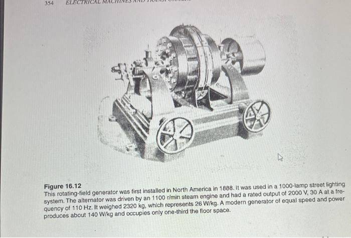 Solved This rotating-field generator was first installed in | Chegg.com