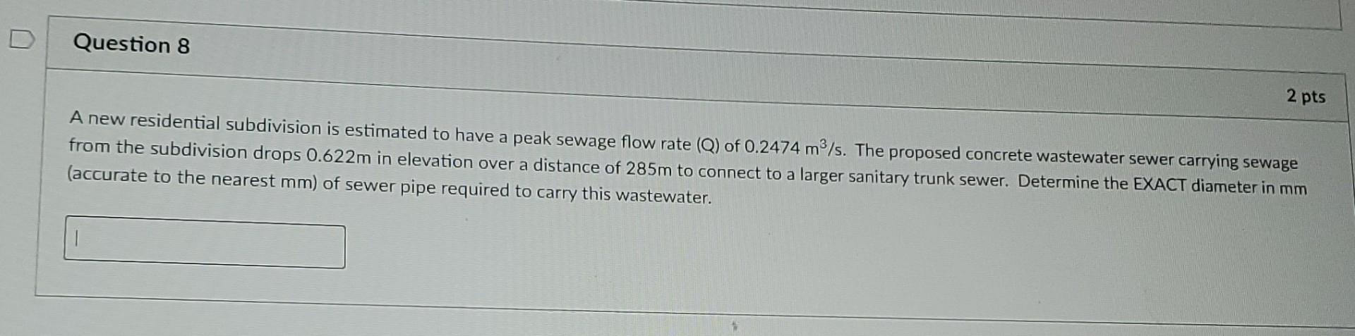 Solved A new residential subdivision is estimated to have a | Chegg.com