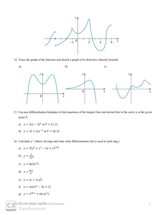 MATH 116 - Final Exam Review Exercises Note: You must | Chegg.com