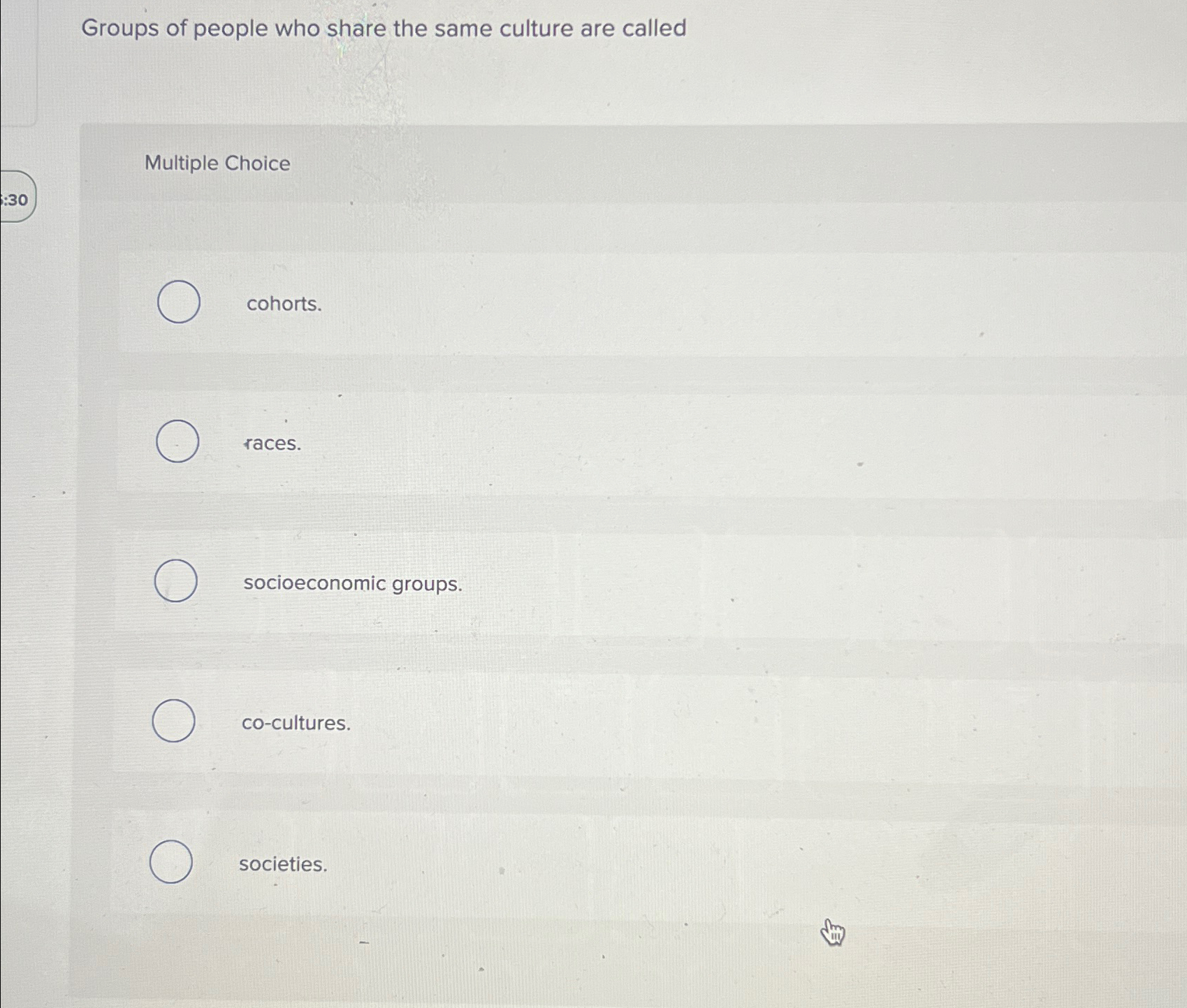 Solved Groups of people who share the same culture are | Chegg.com