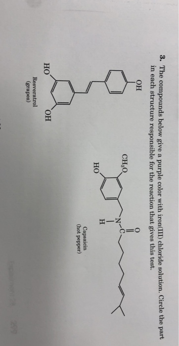 Solved 3. The compounds below give a purple color with | Chegg.com