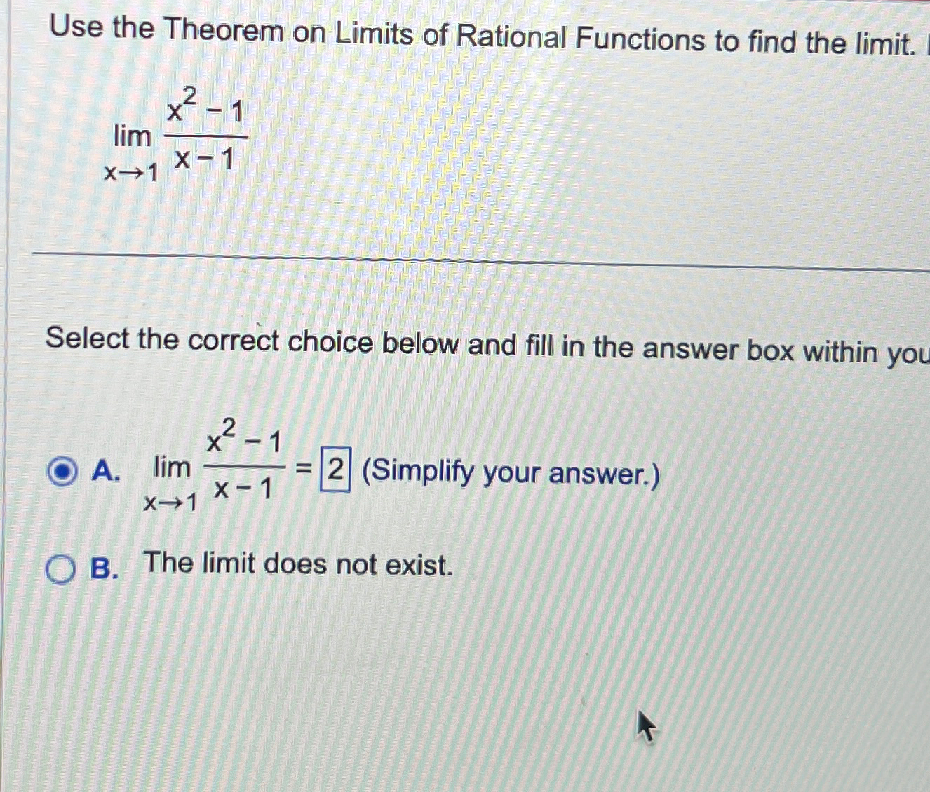 Solved Use the Theorem on Limits of Rational Functions to | Chegg.com
