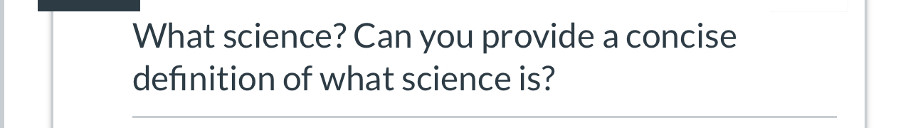 Solved What science? Can you provide a concise definition of | Chegg.com