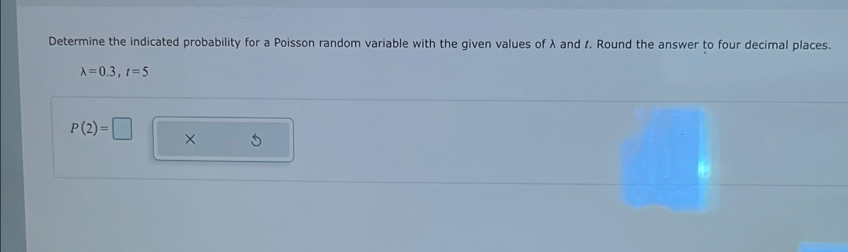 Solved Determine the indicated probability for a Poisson | Chegg.com