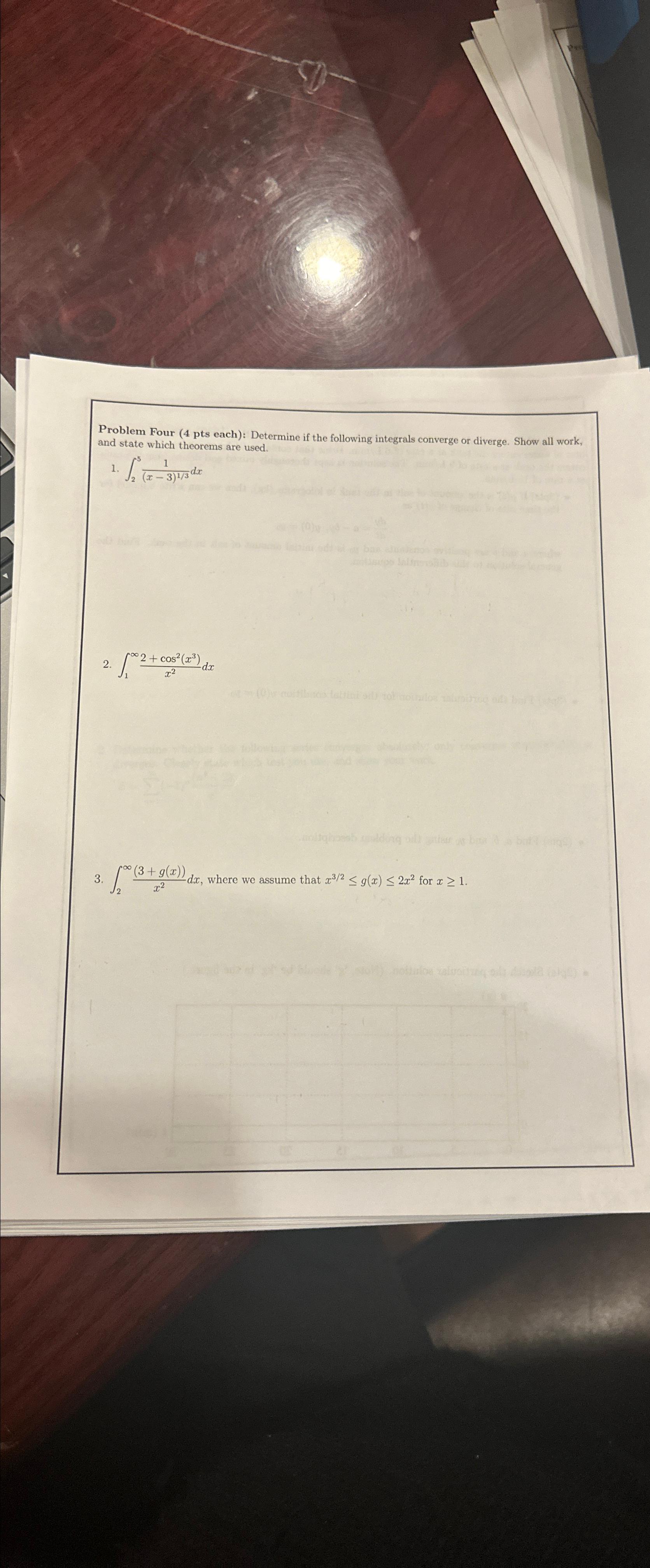 Solved Problem Four (4 ﻿pts each): Determine if the | Chegg.com