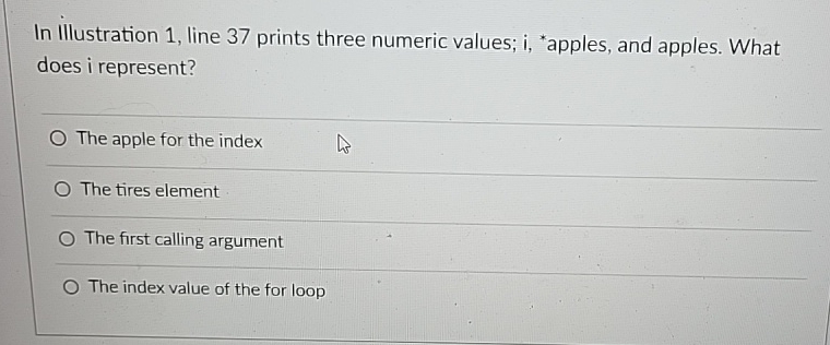 Solved In Illustration 1, ﻿line 37 ﻿prints three numeric | Chegg.com