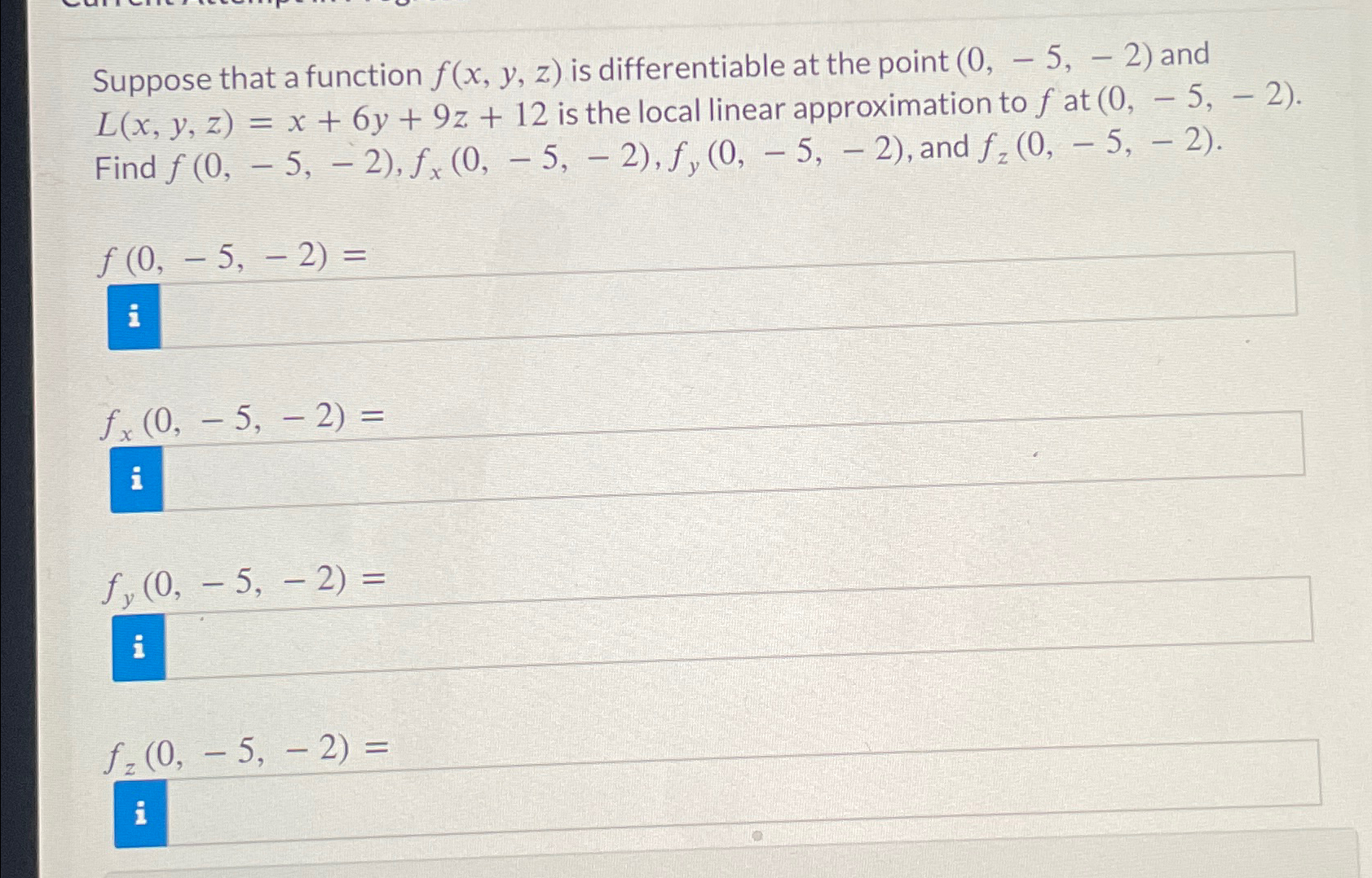 Solved Suppose that a function f(x,y,z) ﻿is differentiable | Chegg.com