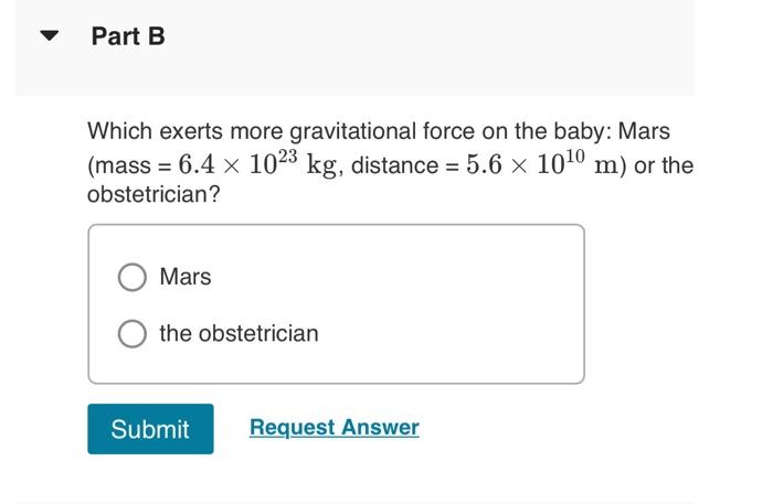 Solved F=Gd2m1m2 Part A Find the force of gravity between a | Chegg.com