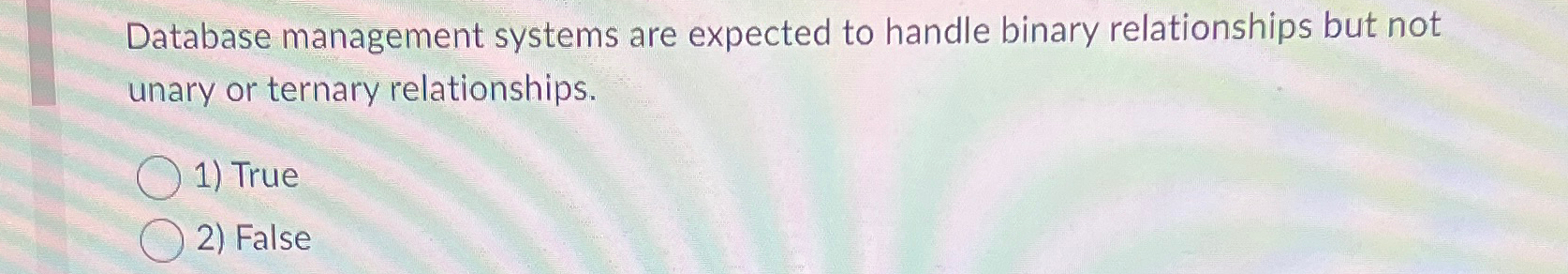 Solved Database management systems are expected to handle | Chegg.com