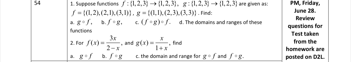 Solved 54Suppose functions | Chegg.com