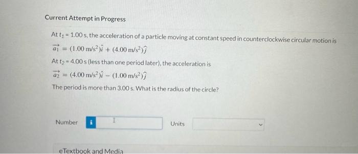 Solved Current Attempt in Progress At t1=1.00 s, the | Chegg.com