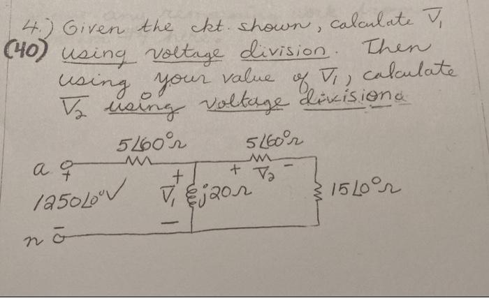 Solved value 4) Given the ckt. shown, calculate ] (40) using | Chegg.com