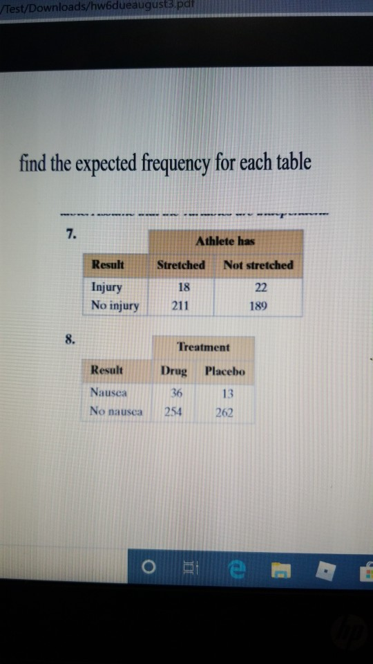Solved Test/Downloads/hwódueaugust3.pdf find the expected | Chegg.com