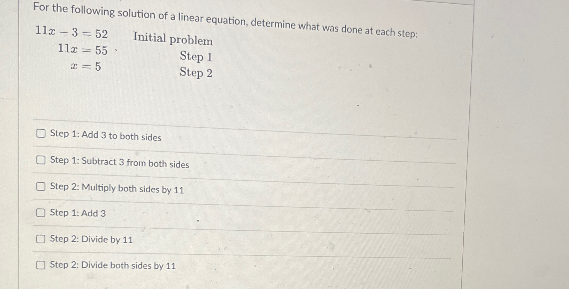 Solved For the following solution of a linear equation, | Chegg.com