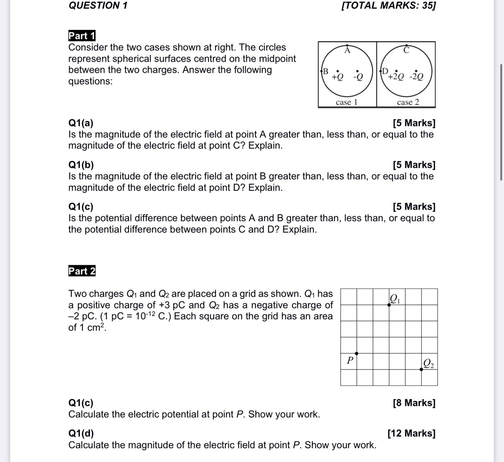 Solved QUESTION 1[TOTAL MARKS: 35]Part 1Consider the two | Chegg.com