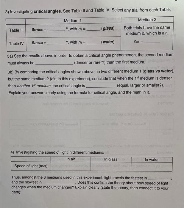 Solved Data & Calculation for Exp. 8 Reflection and | Chegg.com