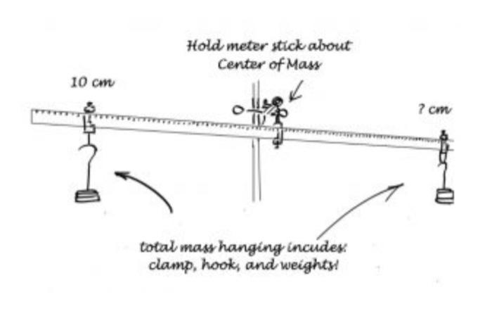 Solved A meter stick is balanced on a fulcrum at the 50.0 cm | Chegg.com