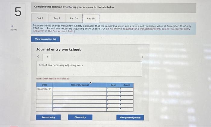 Solved 5 18 points Liberty Company has the following | Chegg.com