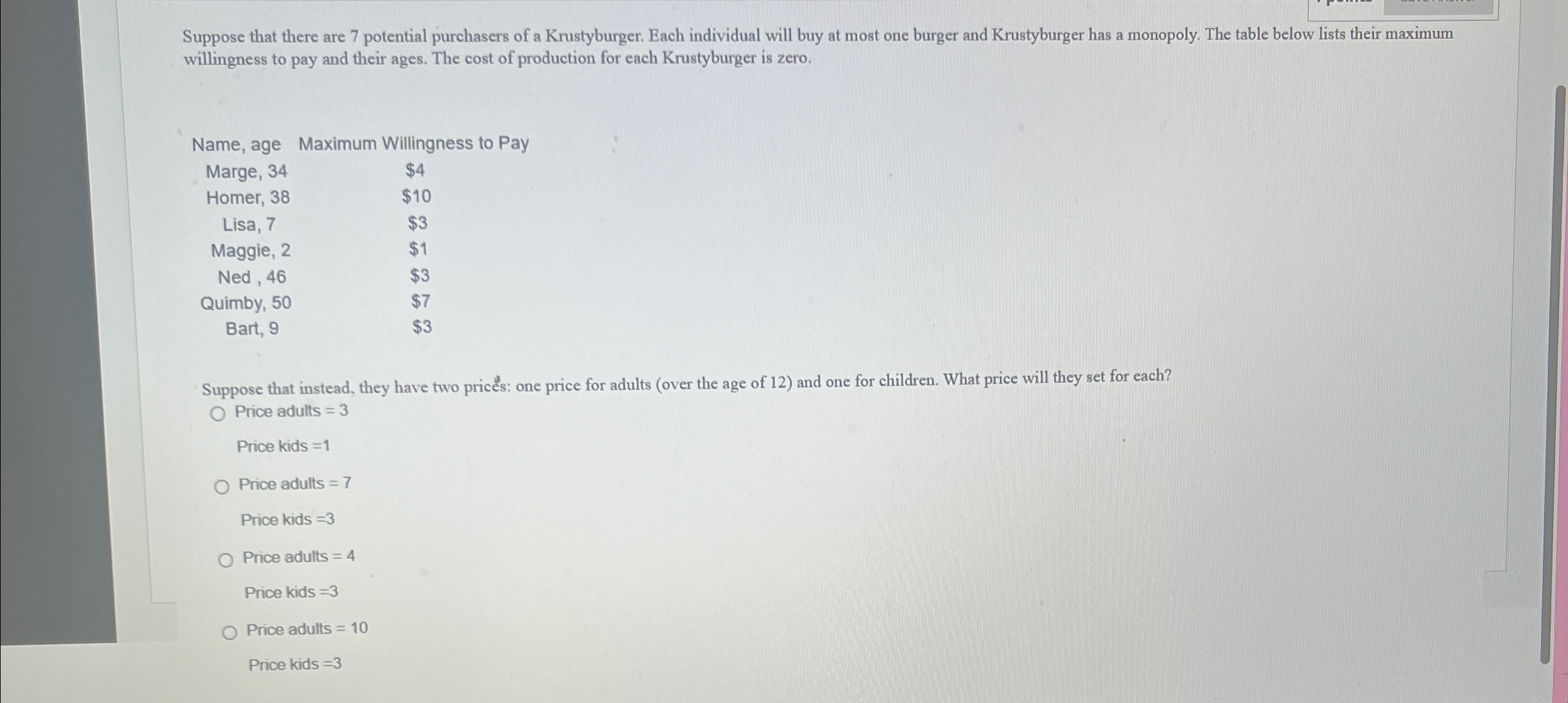 Solved Suppose that there are 7 ﻿potential purchasers of a | Chegg.com