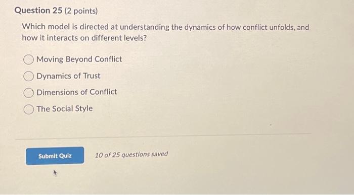 Solved Which model is directed at understanding the dynamics | Chegg.com