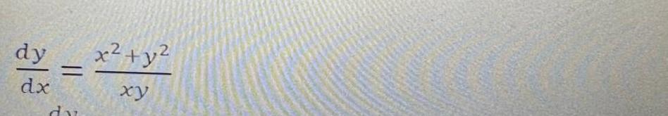 Solved dxdy=xyx2+y2 | Chegg.com