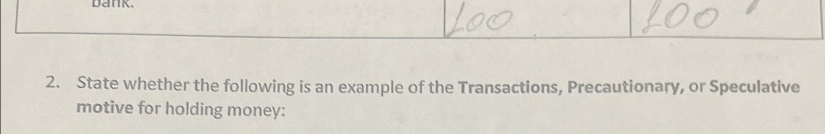 Solved State whether the following is an example of the | Chegg.com