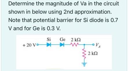 Solved Determine the magnitude of Va in the circuit shown in | Chegg.com